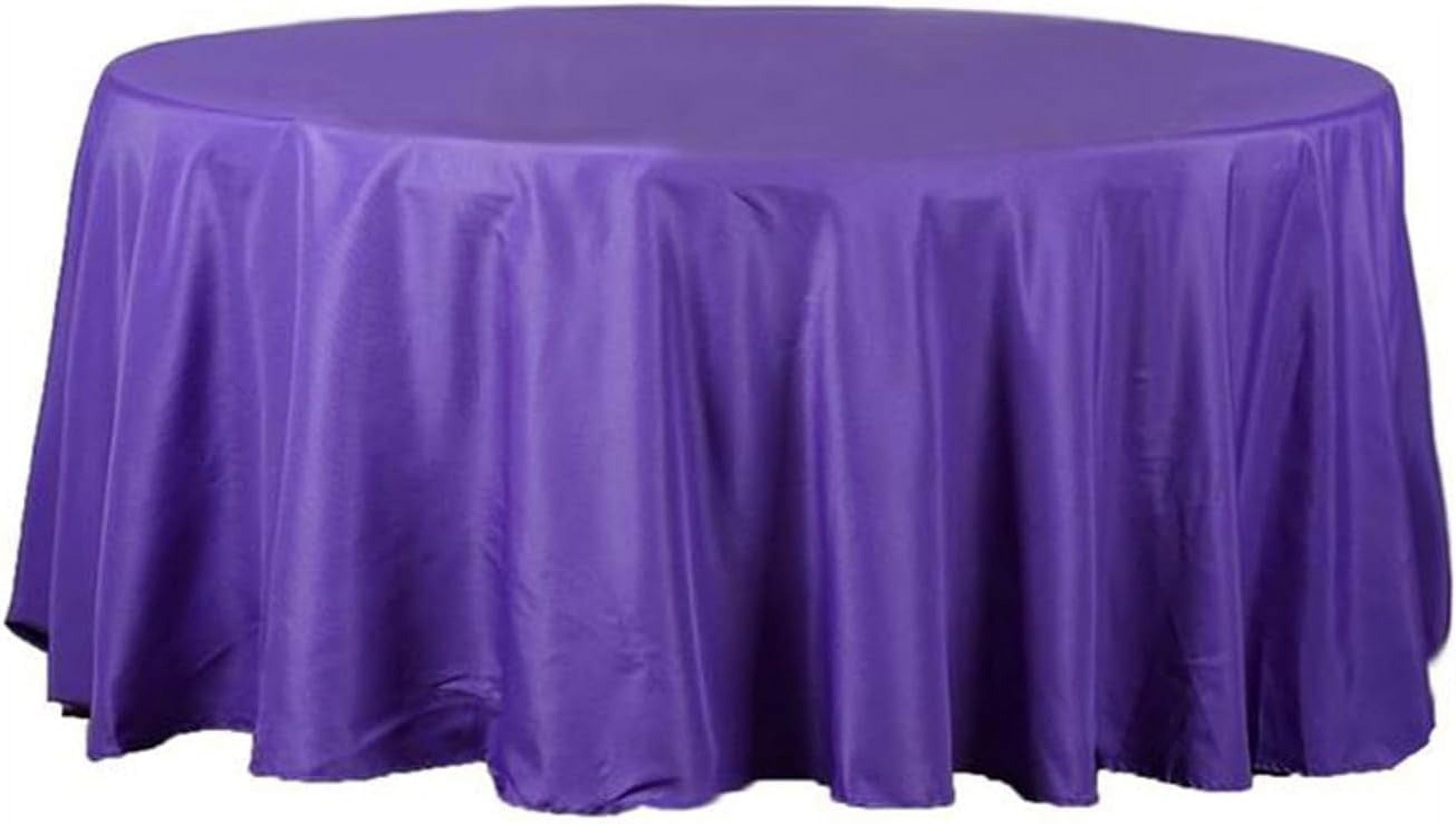 BalsaCircle 120 in Purple Round Washable Decorative Polyester Solid ...