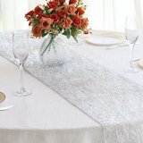 BalsaCircle 12x108 in Silver Metallic Tinsel Polyester Table Runner ...