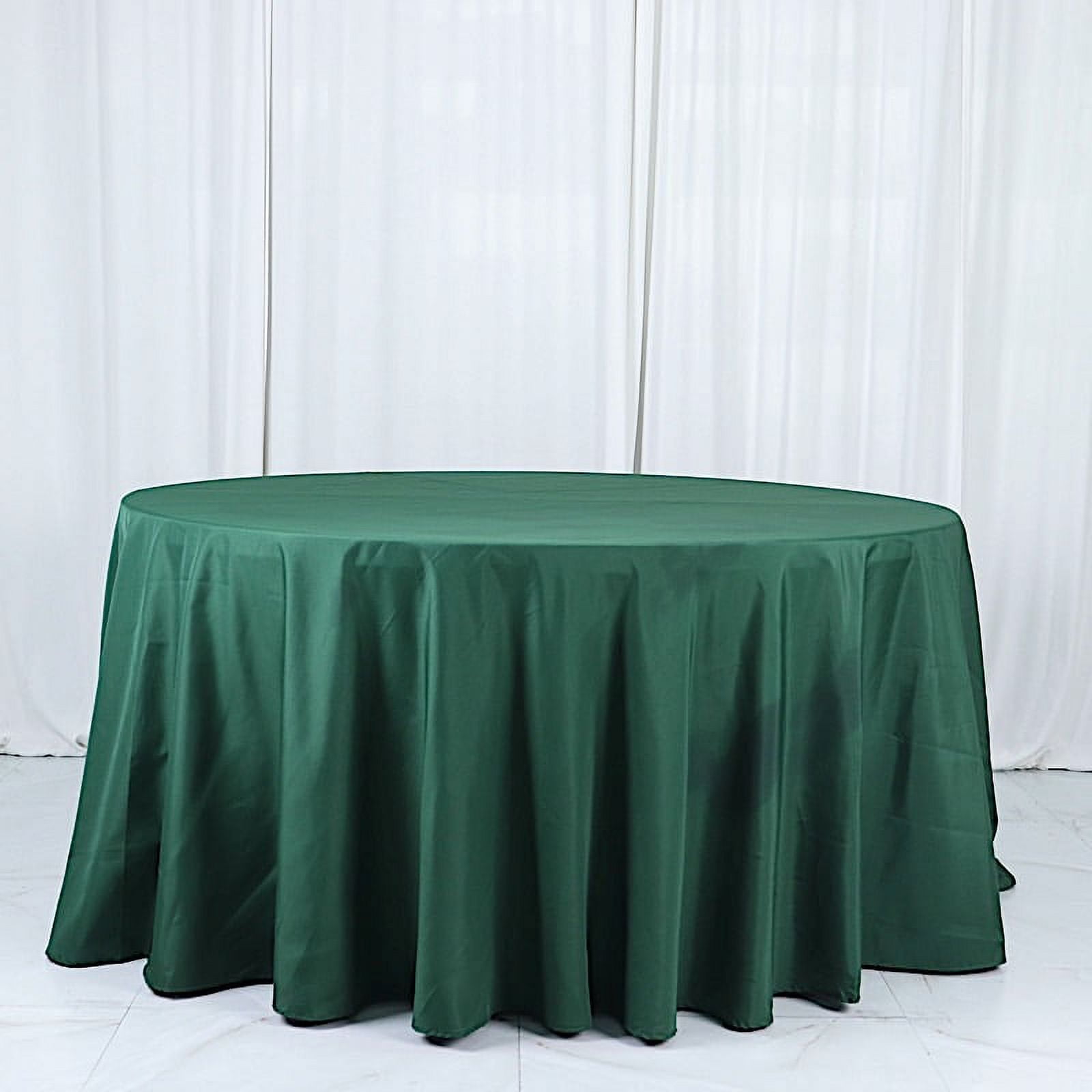 BalsaCircle 132" Round Polyester Tablecloths Wedding Hunter Green ...