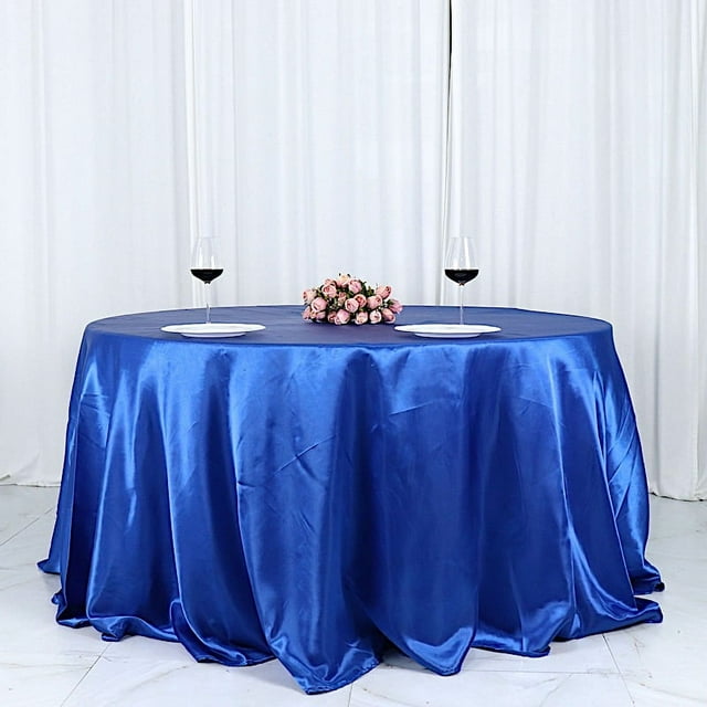 BalsaCircle 132 in Royal Blue Satin Round Tablecloth Wedding Party ...