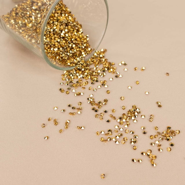 BalsaCircle 14400 Gold Rhinestones Round Gems Wedding Party Favors ...