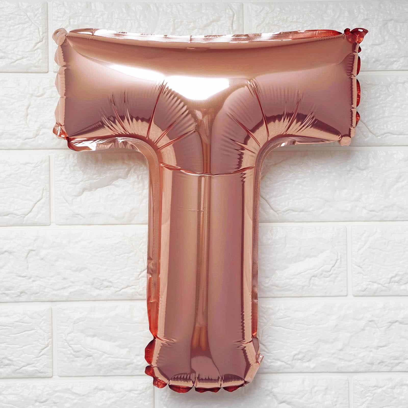 BalsaCircle 16" Rose Gold Letter T Mylar Foil Plain Balloon Wedding ...