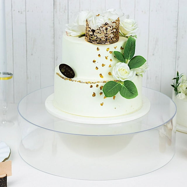 BalsaCircle 18" Clear Round Acrylic Cake Stand Display Box Pedestal ...