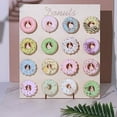 BalsaCircle 19" Natural Rectangle Wood Board Donut Holders Dessert Wall ...