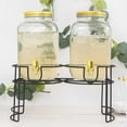 BalsaCircle 2 Gallon Gold Glass Beverage Dispensers with Stand, Lid ...