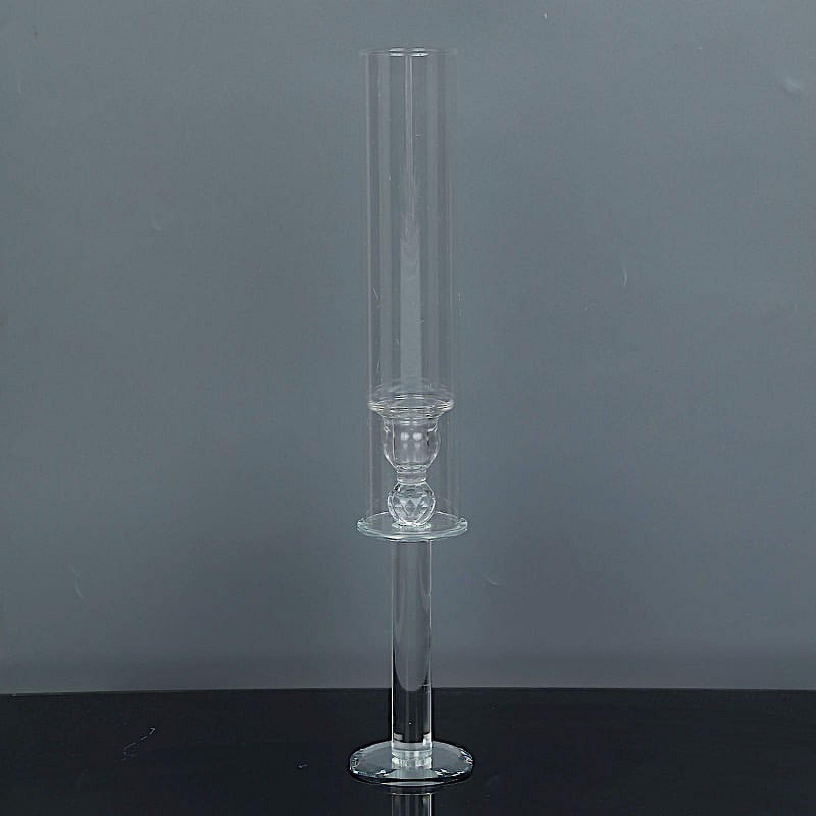 Balsa Circle 2 Crystal Clear 18" Glass Hurricane Taper Candle Holders ...