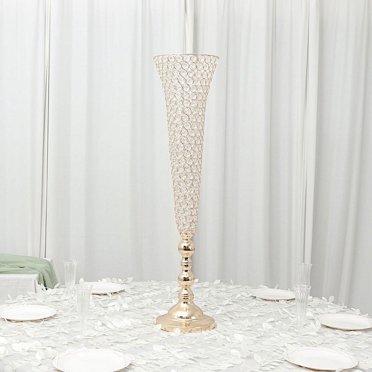 BalsaCircle 6" Gold B Metallic Letters Symbols Ceramic Flower Vase ...