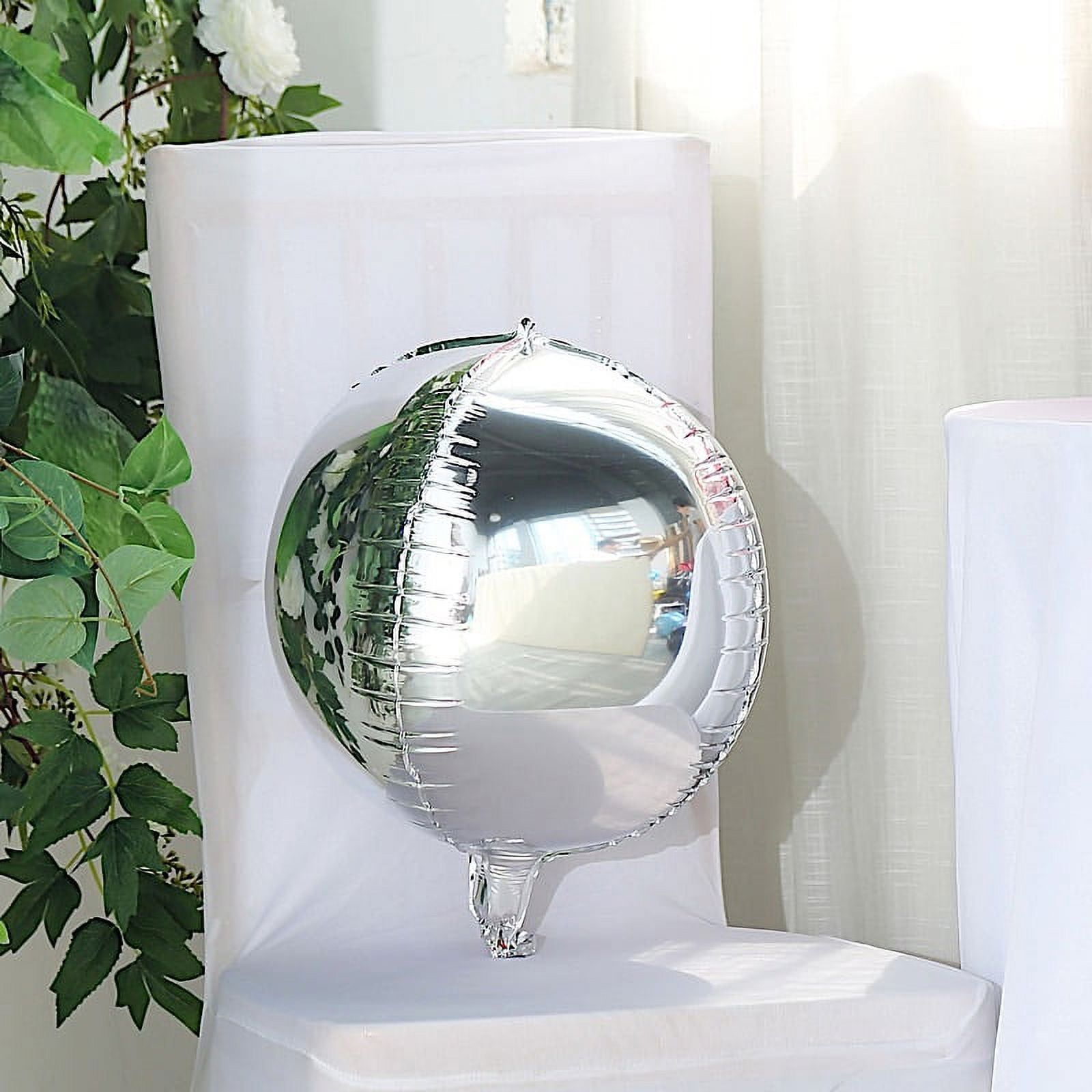 BalsaCircle 2 Pieces 4D Round 12" Mylar Foil Plain Balloons Wedding ...