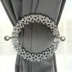 "Efavormart 2 Pack | 7"" Silver Round Barrette Style Crystal Curtain ...