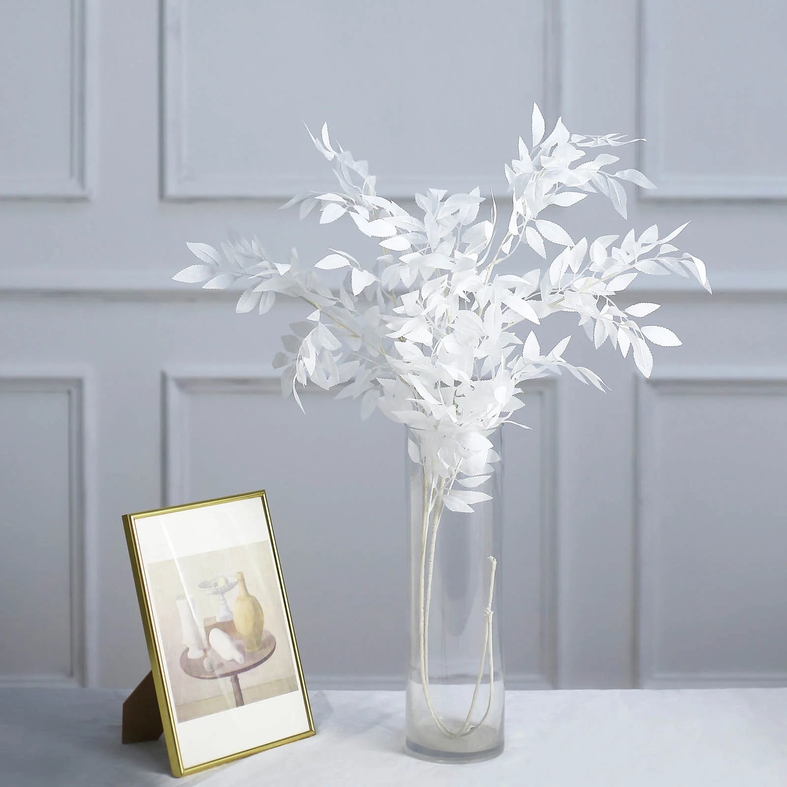 BalsaCircle 2 White 42 in Artificial Beech Leaves Bushes Silk Plant ...