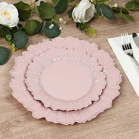 Balsa Circle 20 Blush Round 7" Plastic Dessert Plates Reef Design ...