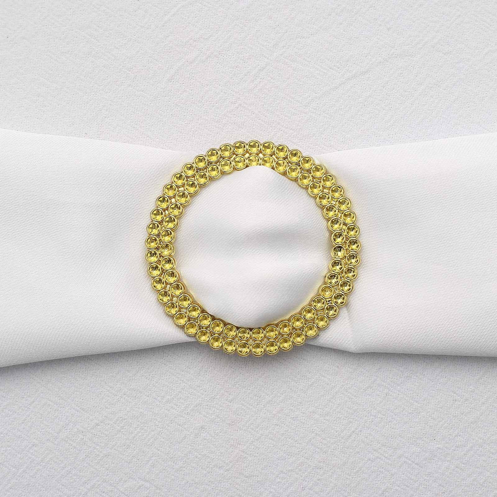 Balsa Circle Gold Round Chair Sash Buckles, 2 Inch, Acrylic Rhinestones ...