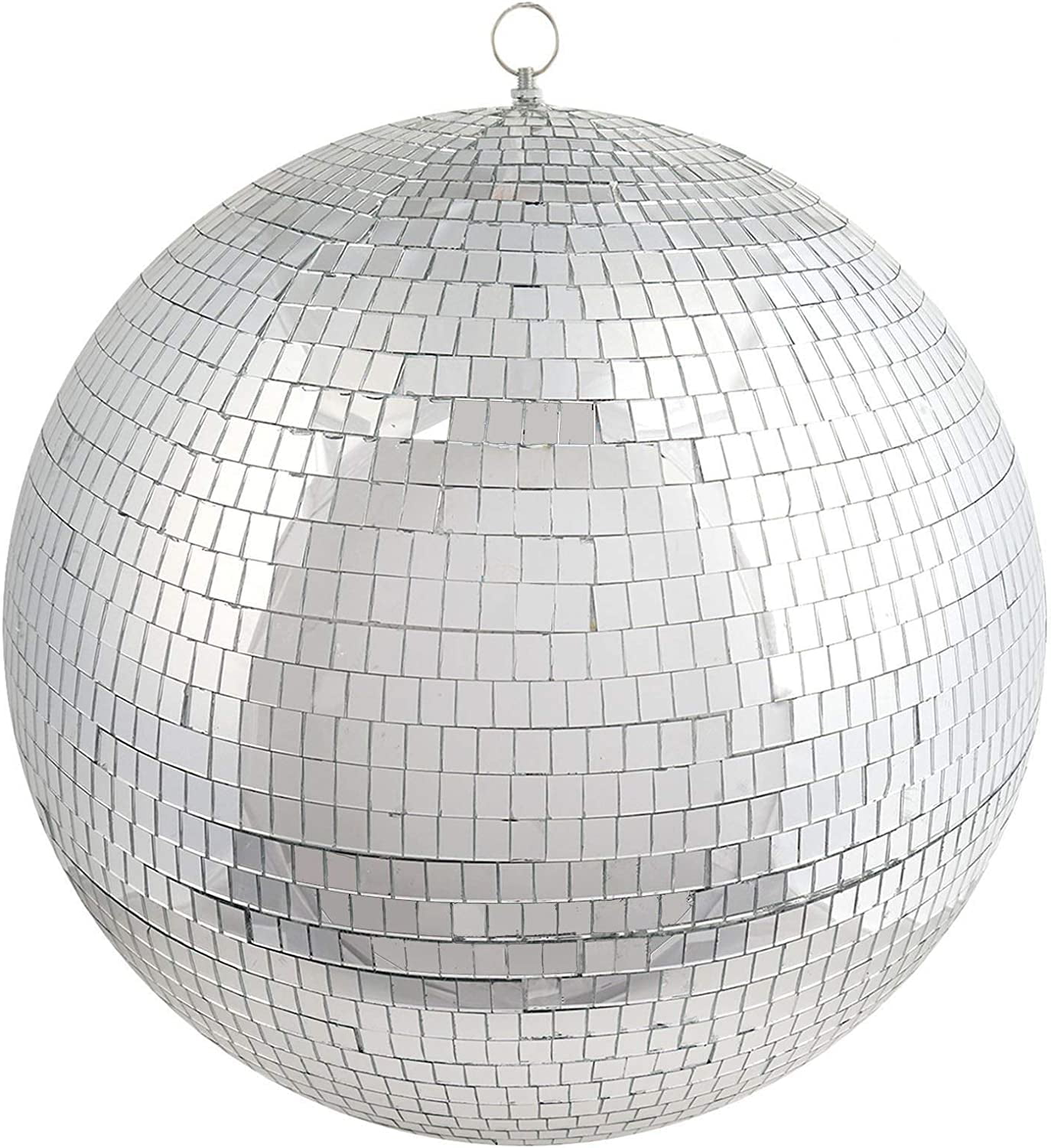BalsaCircle 20-Inch Large Silver Glass Hanging Party Disco Mirror Ball ...