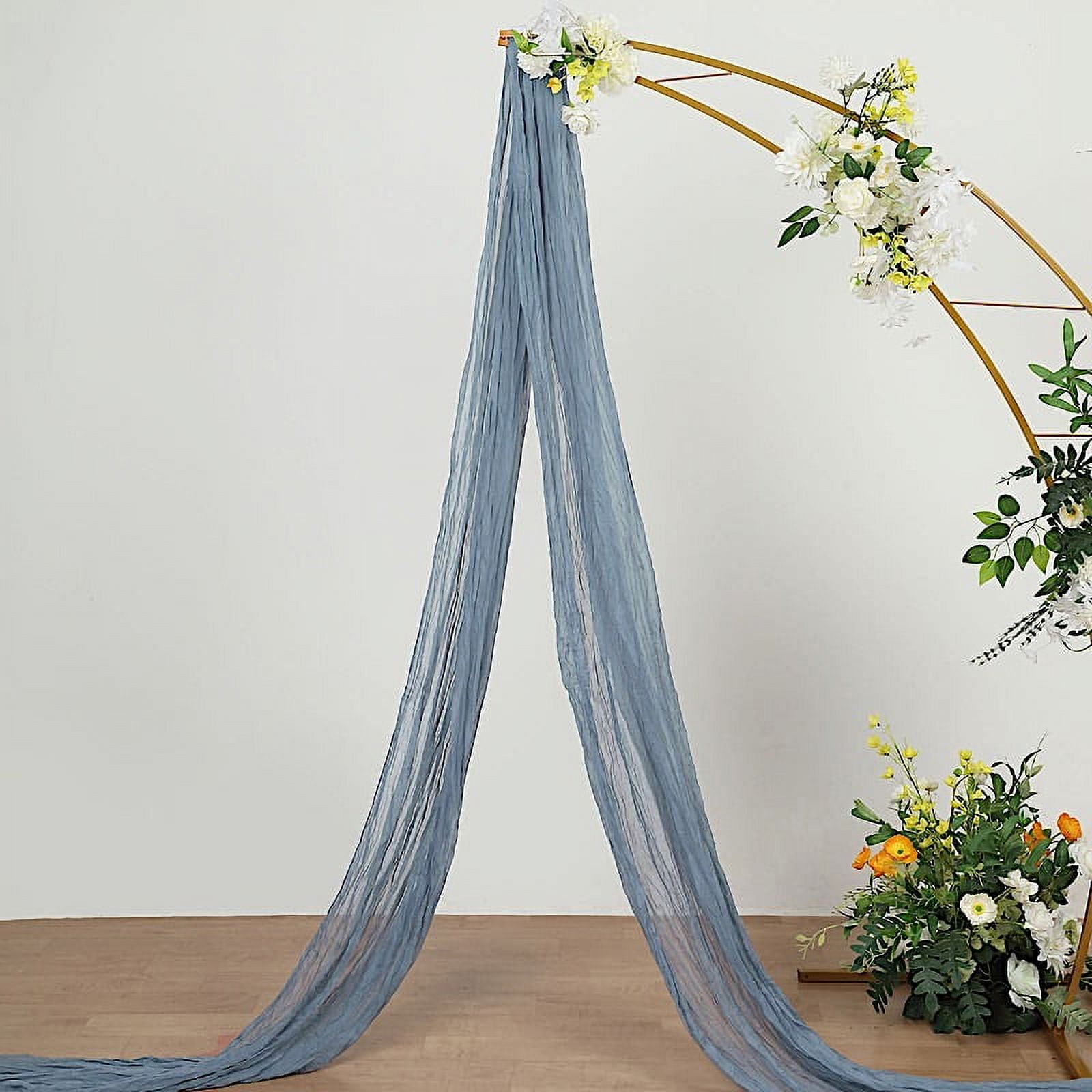 BalsaCircle 20 feet Dusty Blue Cotton Cheesecloth Fabric Backdrop Drape ...