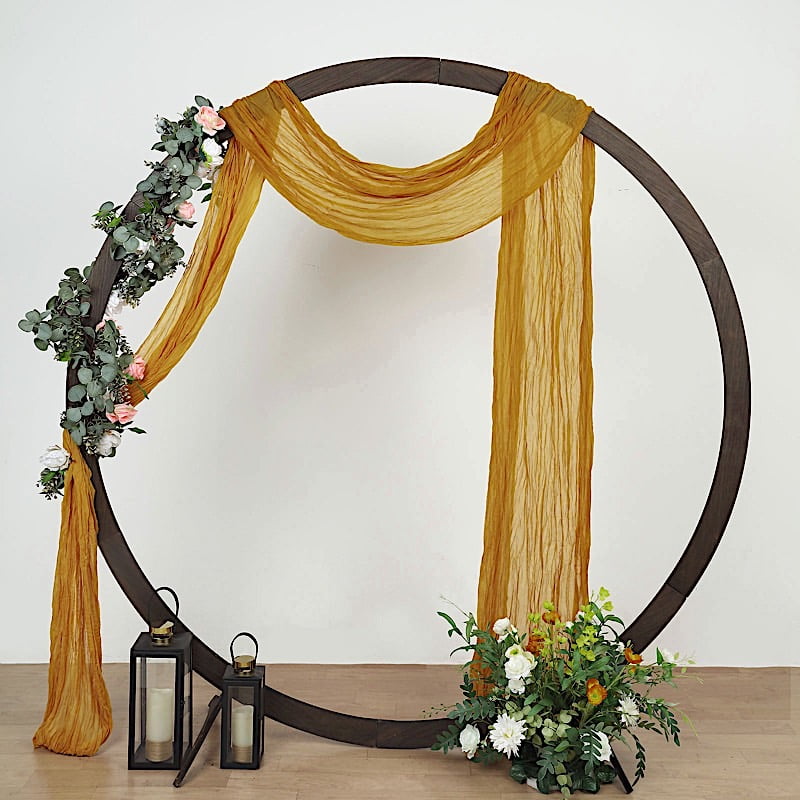 BalsaCircle 20 feet Mustard Yellow Cotton Cheesecloth Fabric Backdrop ...