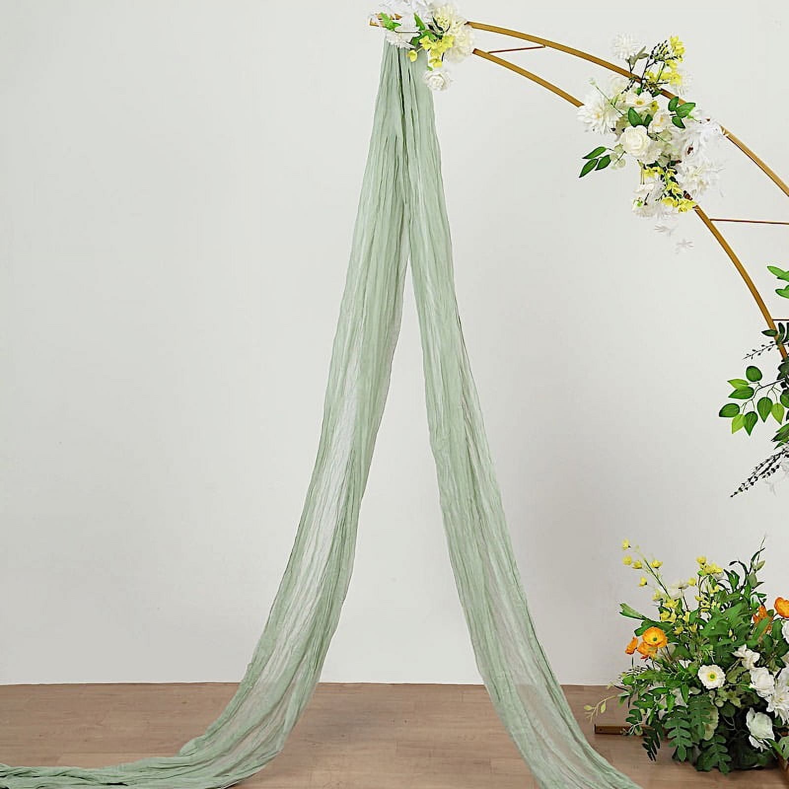 BalsaCircle 20 feet Sage Green Cotton Cheesecloth Fabric Backdrop Drape ...