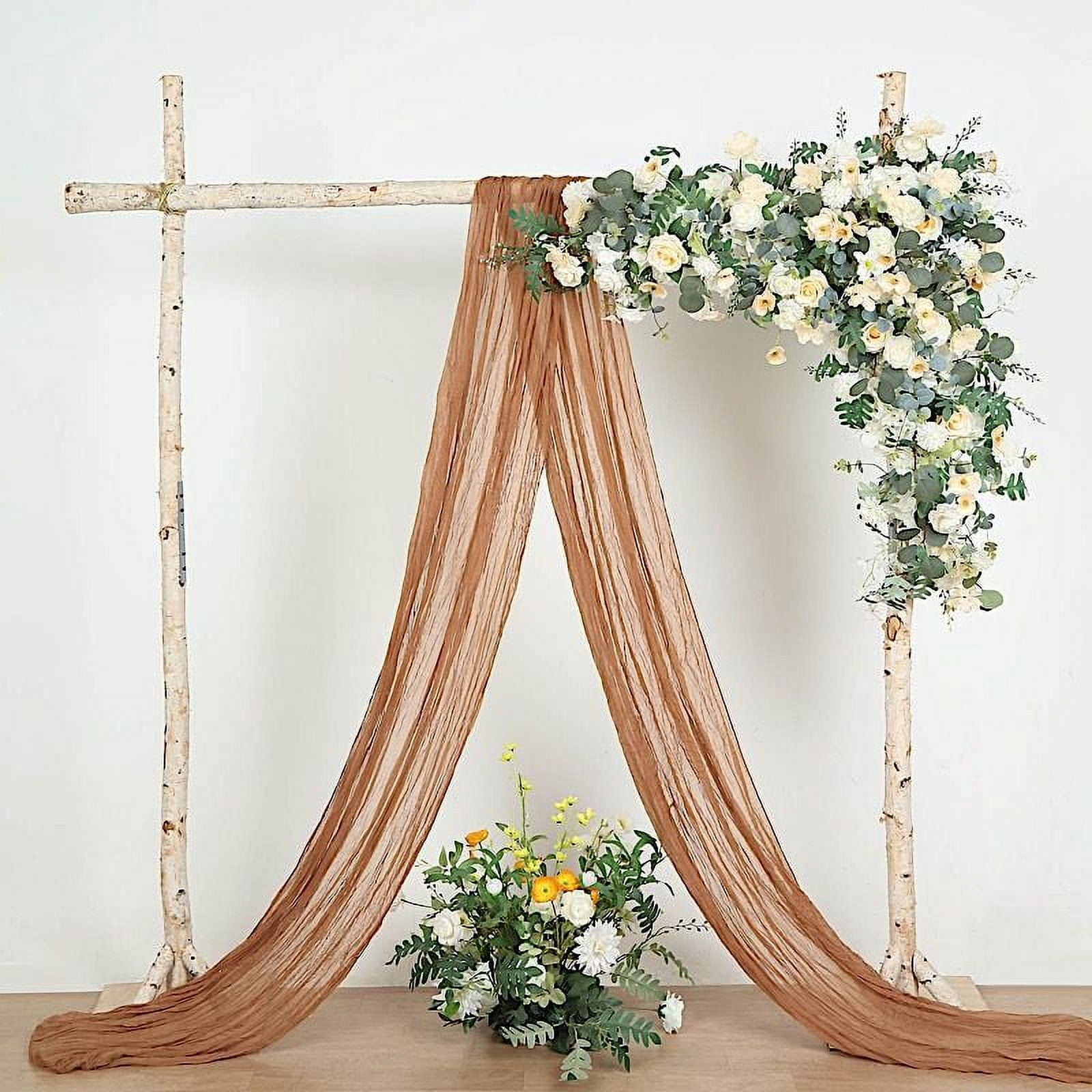 BalsaCircle 20 feet Taupe Cotton Cheesecloth Fabric Backdrop Drape ...