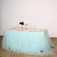 BalsaCircle 21 feet Tutu Multi Layers Tulle Table Skirt Linens Serenity ...