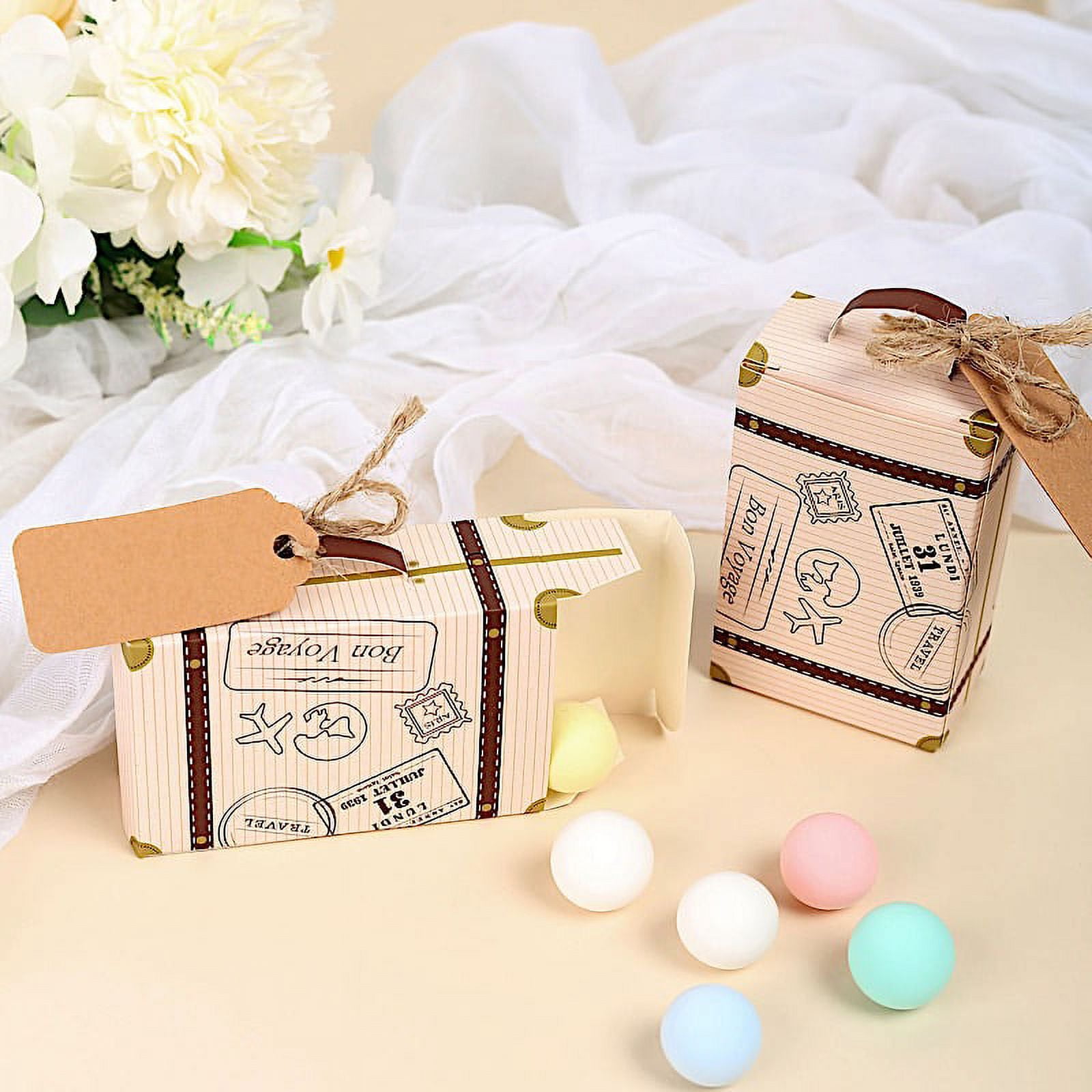 Balsa Circle 24 Light Brown Favor Boxes Travel Suitcase Design Tags ...