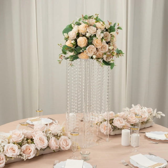 BalsaCircle 24 in Clear Acrylic Wedding Centerpiece Stand Hanging ...