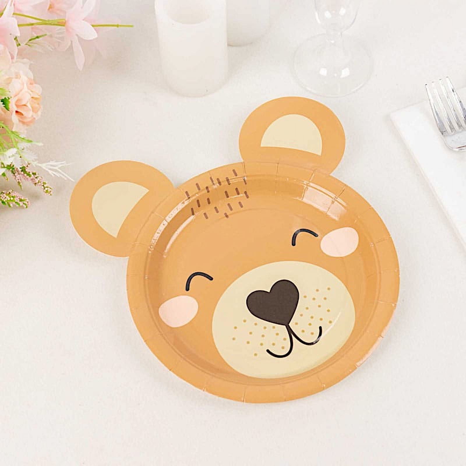 Balsa Circle 25 Brown 7" Round Teddy Bear Appetizer Dessert Paper ...