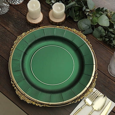 BalsaCircle 6 Natural 13" Wood Slice Design Disposable Paper Round ...