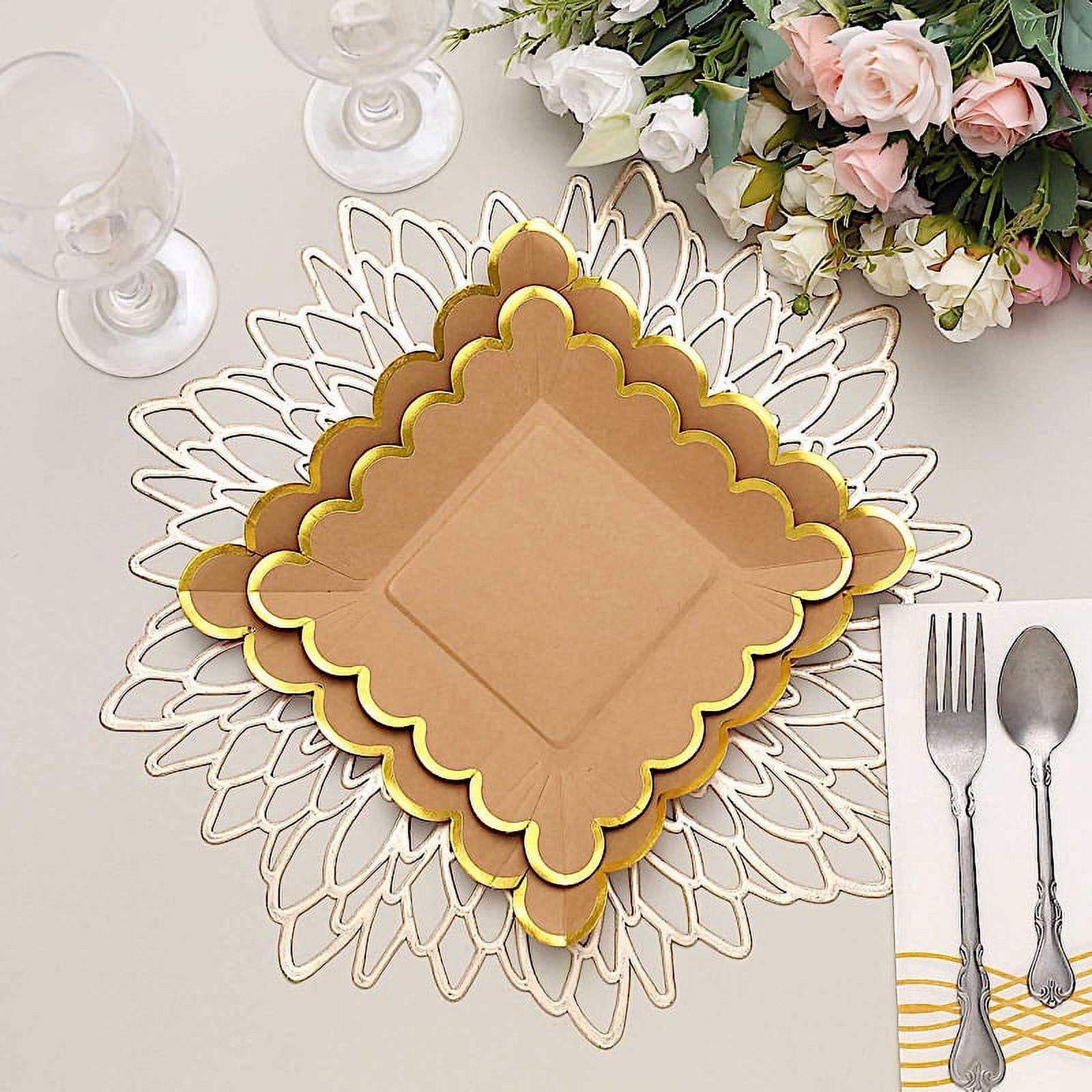 Balsa Circle 25 Natural 7" Square Disposable Dinner Salad Paper PLATES ...