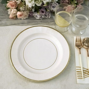 PLASTICPRO 6” Elegant Black Disposable Plates for Parties, Durable ...