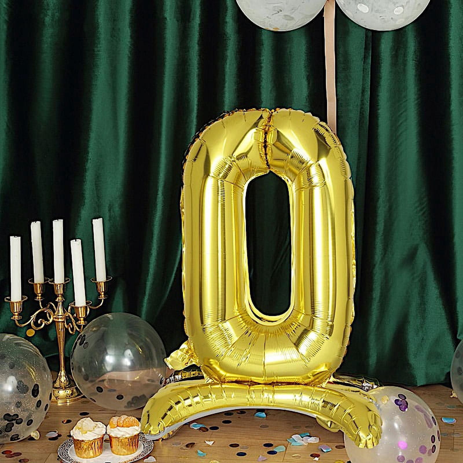 BalsaCircle 27" Gold Letter O Mylar Foil Plain Standing Balloons ...