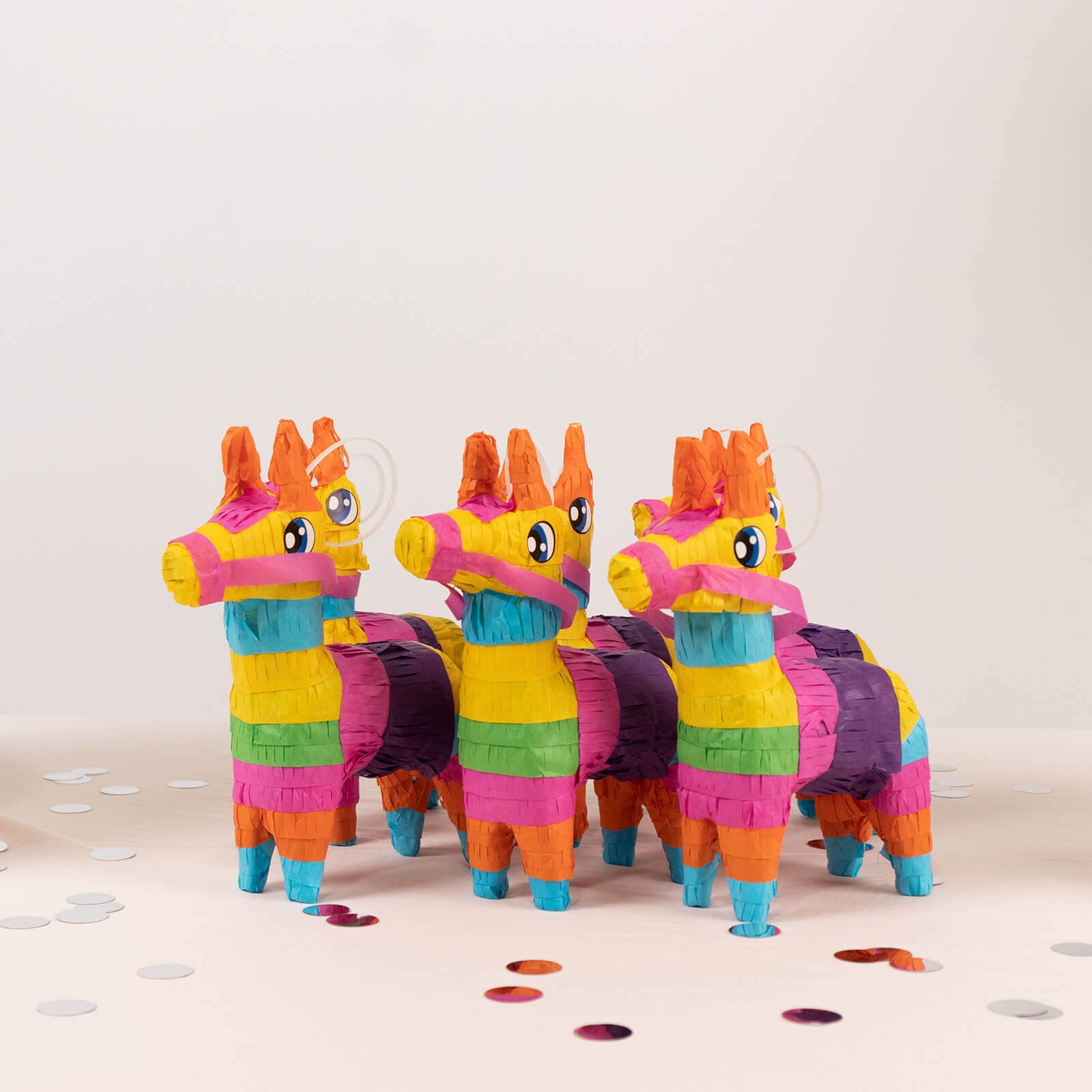 BalsaCircle 3 Assorted Paper Mini Donkey Pinatas for Fiesta Photo Prop ...