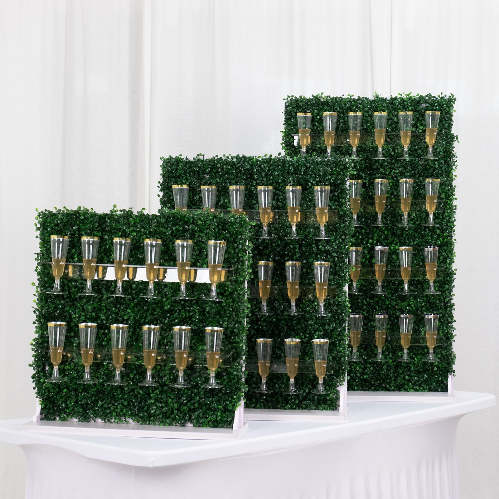 Balsa Circle 3 Green Boxwood Champagne Display Stand Party Events ...