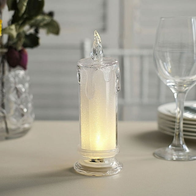 BalsaCircle 3 Warm White 7" Battery Operated Pillar LED Candles Party ...