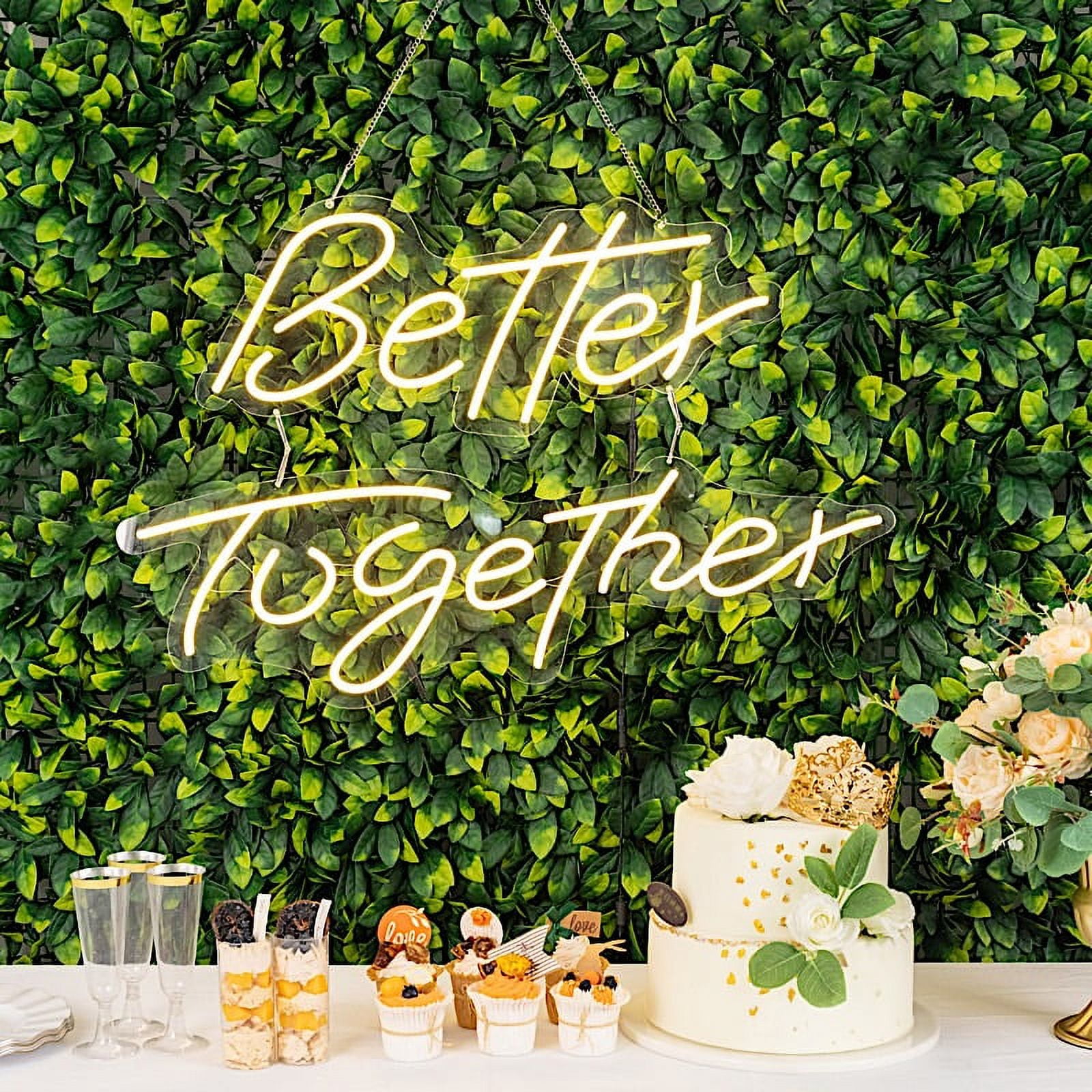 BalsaCircle 32 in Warm White Better Together Neon Sign LED Backdrop ...