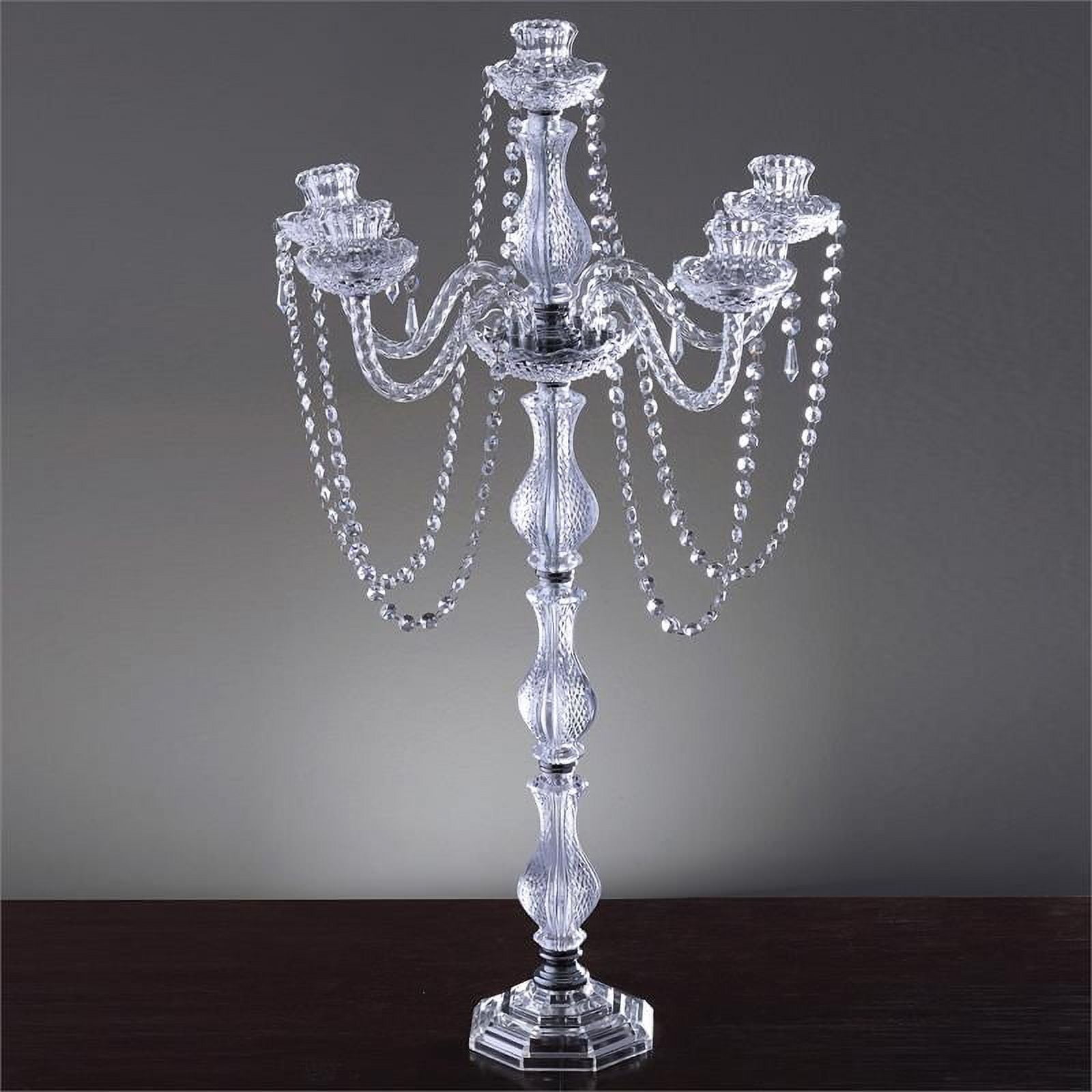 BalsaCircle 35" Silver Crystal Candle Holder Centerpiece Home Party ...