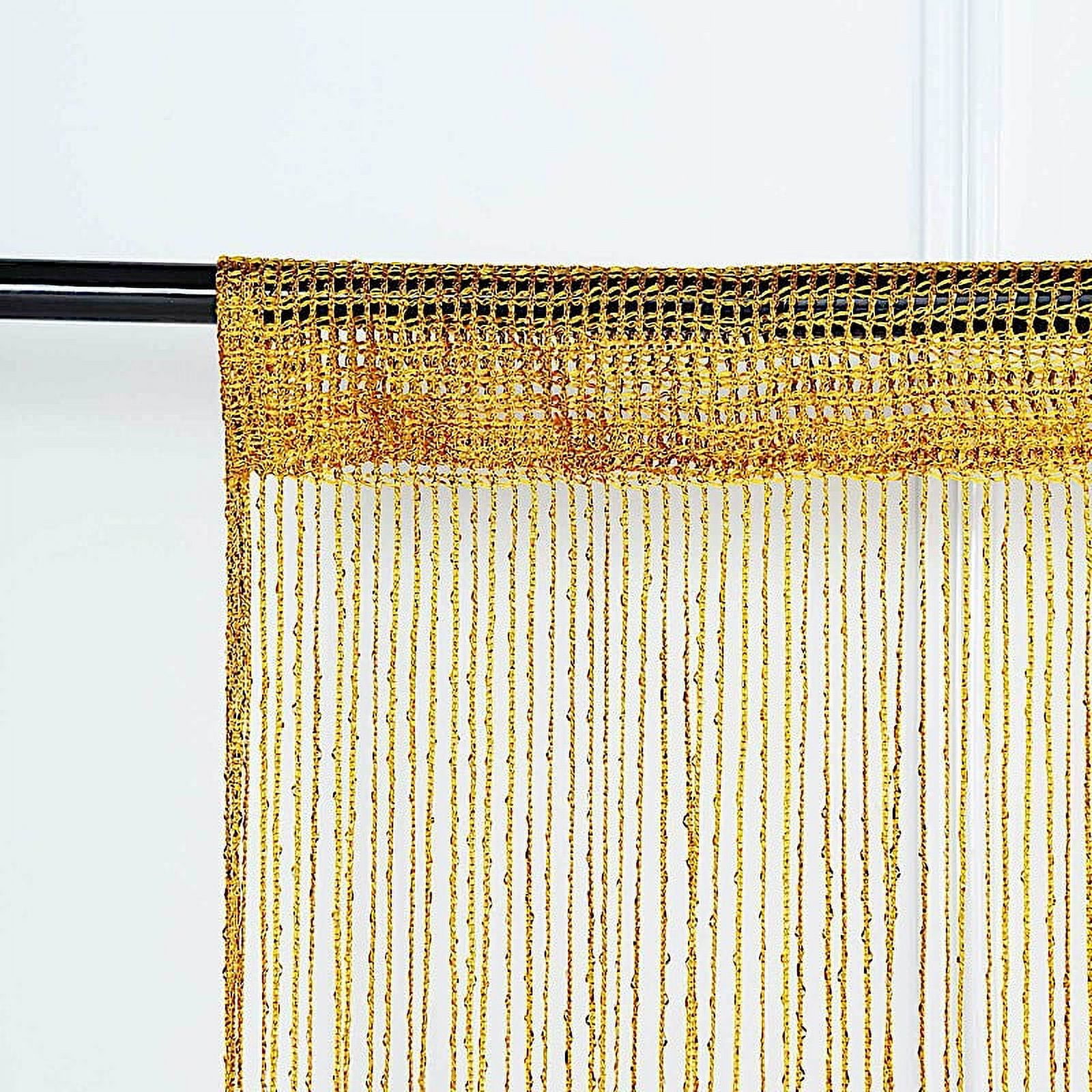 Balsa Circle 3x8 feet Gold Silk Tassels Fringe Curtain Wedding Party ...