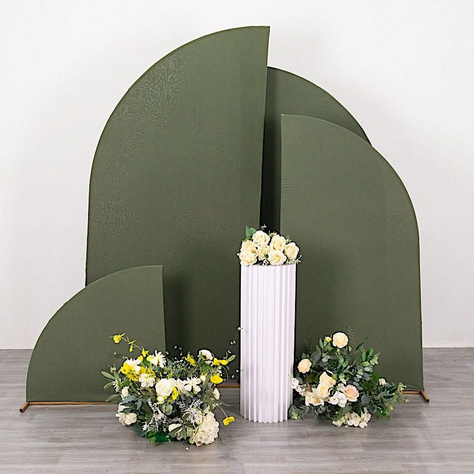 BalsaCircle 4 Eucalyptus Sage Green Fitted Spandex Matter Half Moon ...