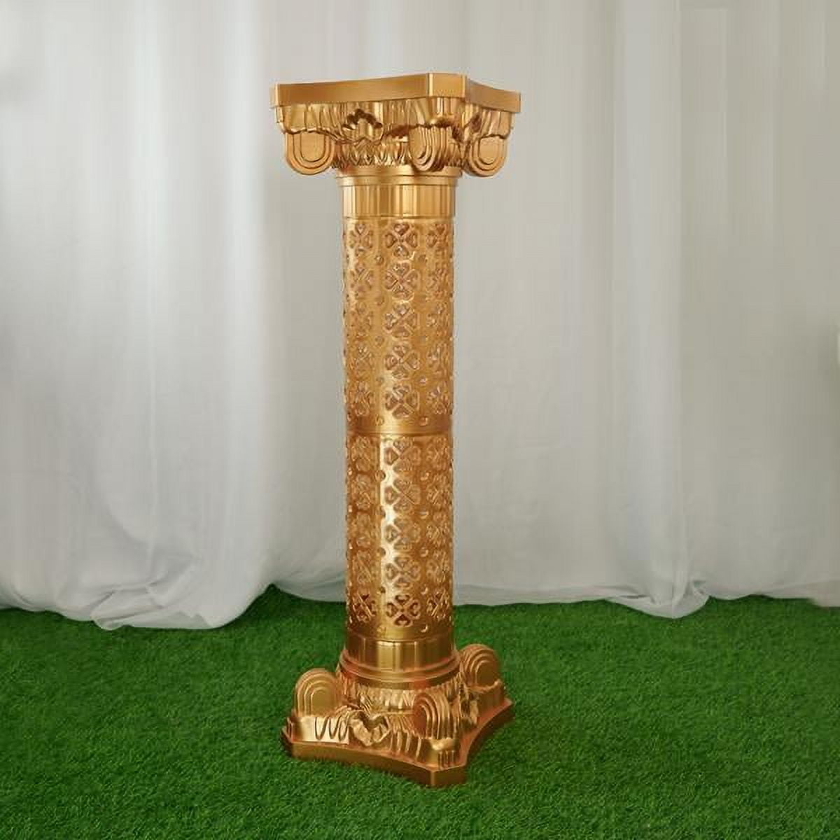 "BalsaCircle 4 Gold 40"" Tall Roman Columns Pedestal Stands, Adjustable ...