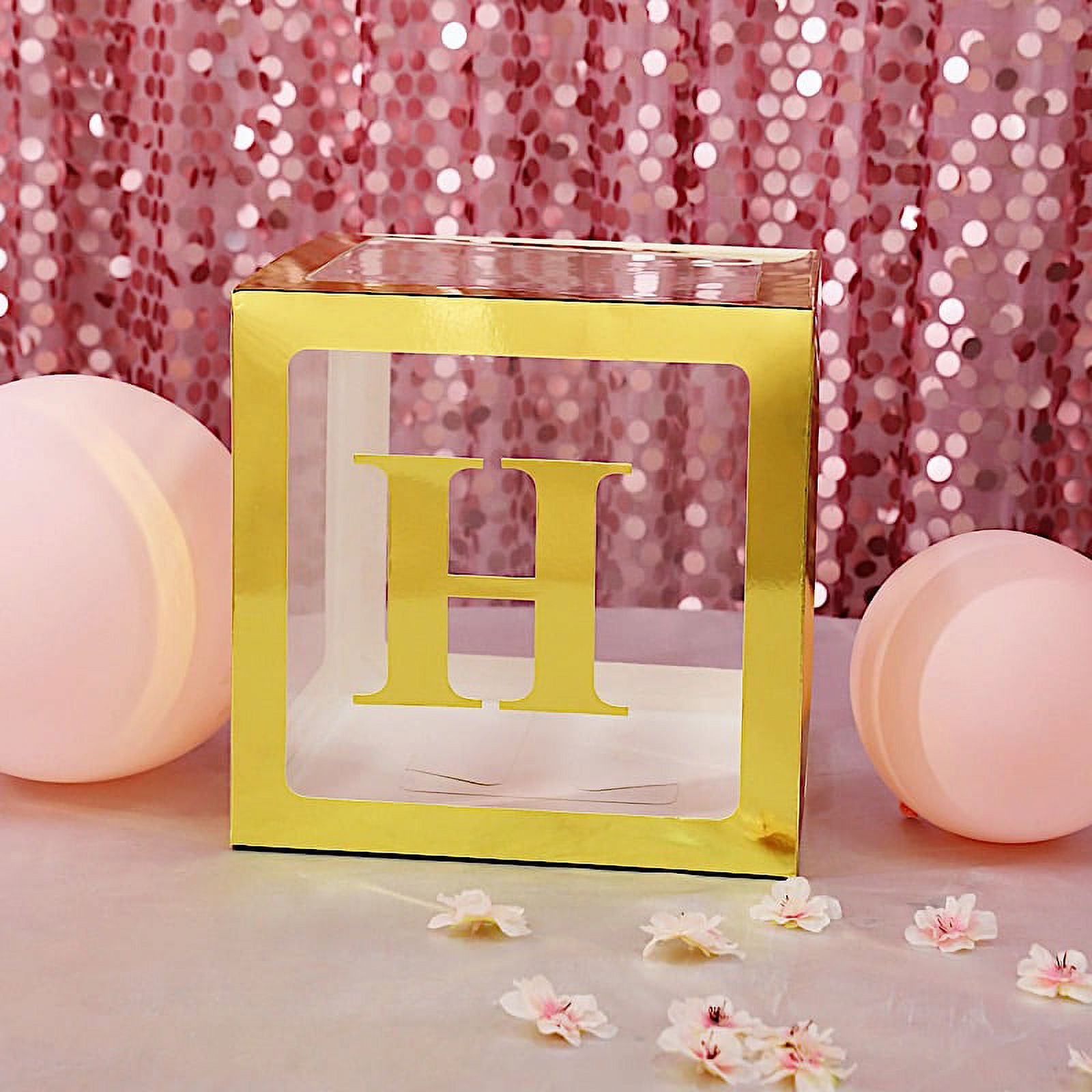 BalsaCircle 4 Gold 5" Letter H Cardstock Stickers Backdrop Wall Party ...