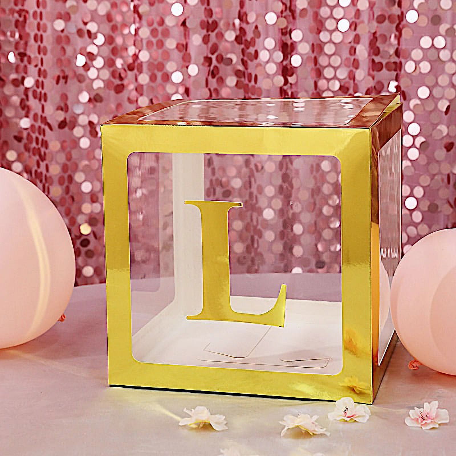BalsaCircle 4 Gold 5" Letter L Cardstock Stickers Backdrop Wall Party ...