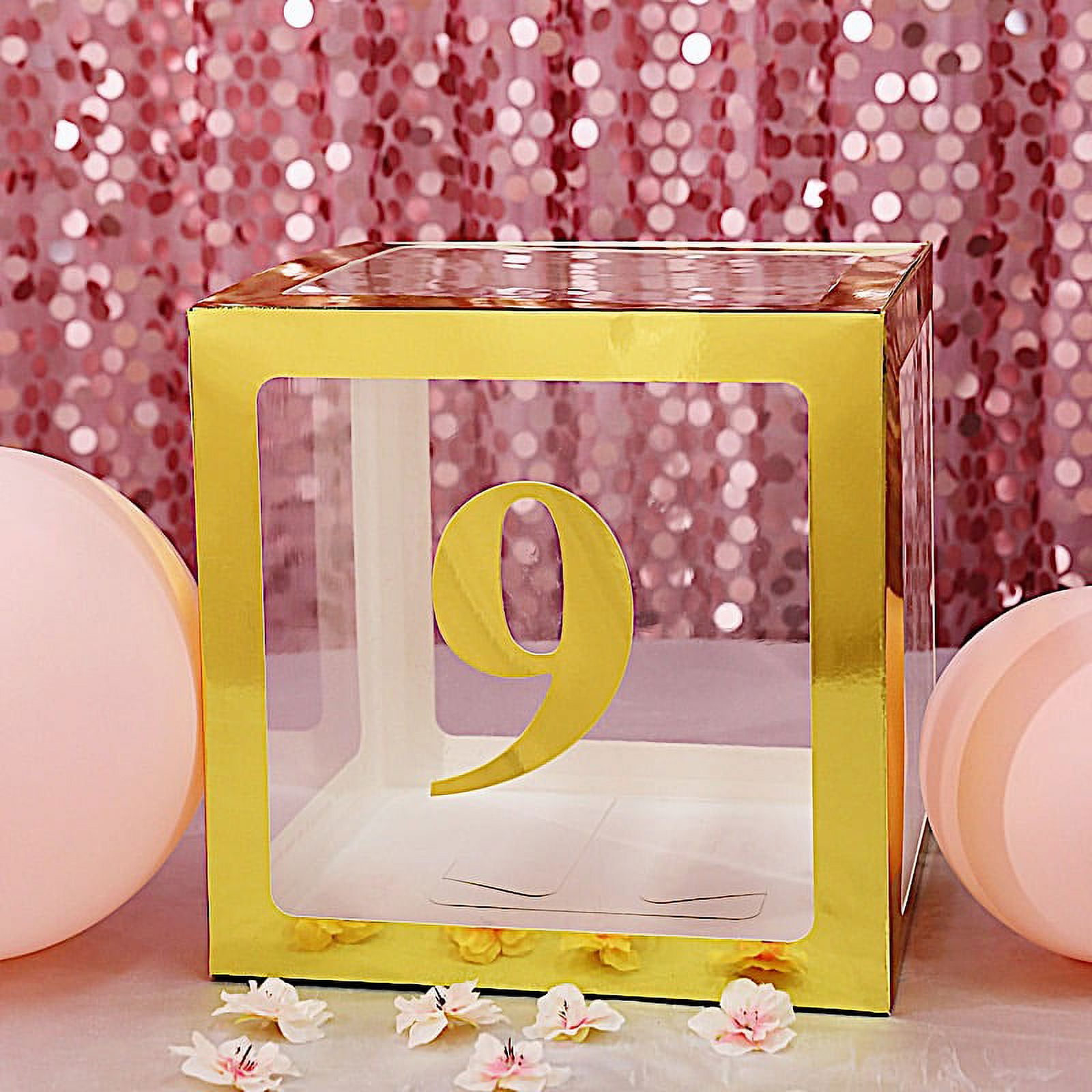 BalsaCircle 4 Gold 5" Number 9 Cardstock Stickers Backdrop Wall Party ...