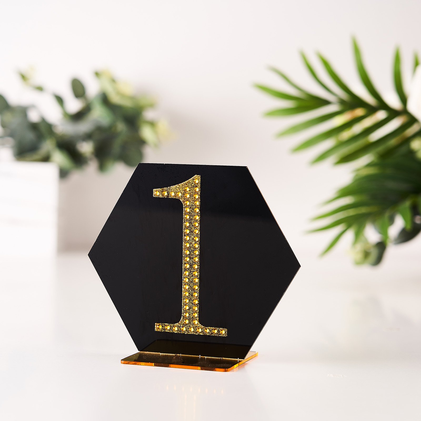 BalsaCircle 4" Gold Solid Letter Number Self-Adhesive Rhinestones Gems ...