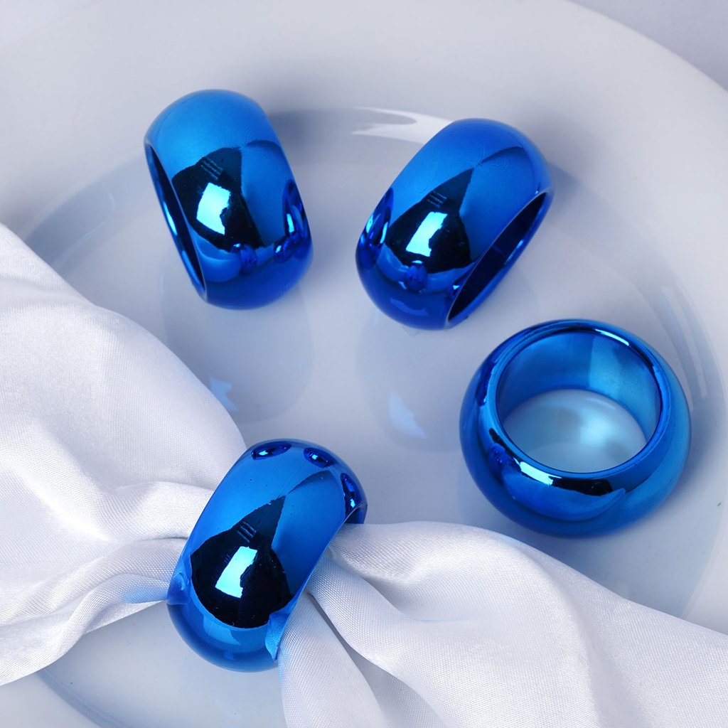 BalsaCircle 4 Pieces Acrylic Napkin Rings Table Top Decorations Mid ...