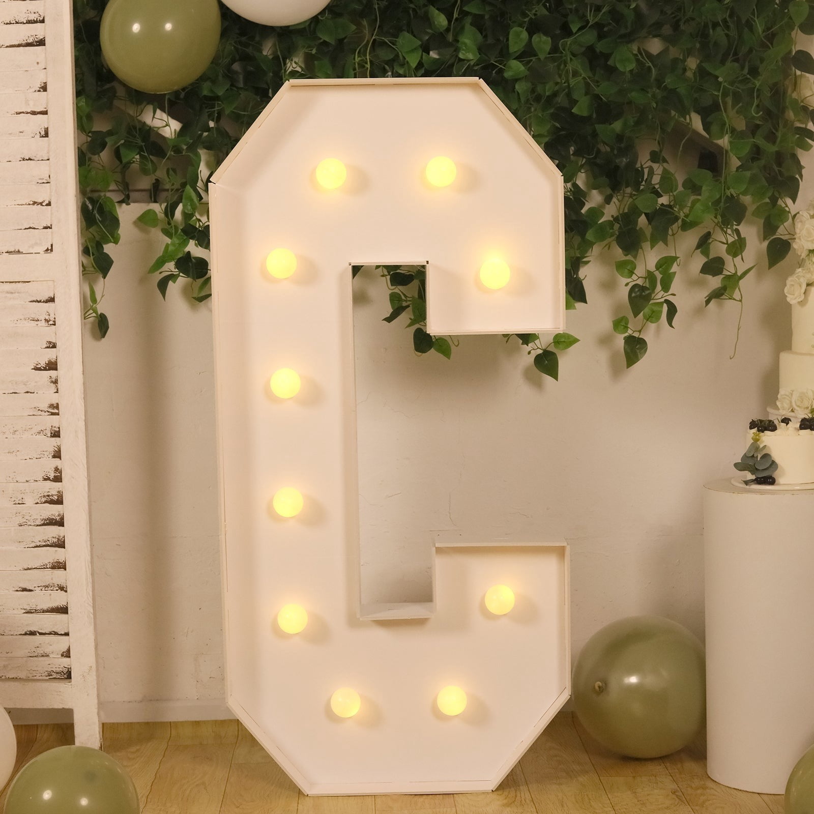 Balsa Circle 4 feet White Marquee Letter C Warm White LED Lighted Sign ...