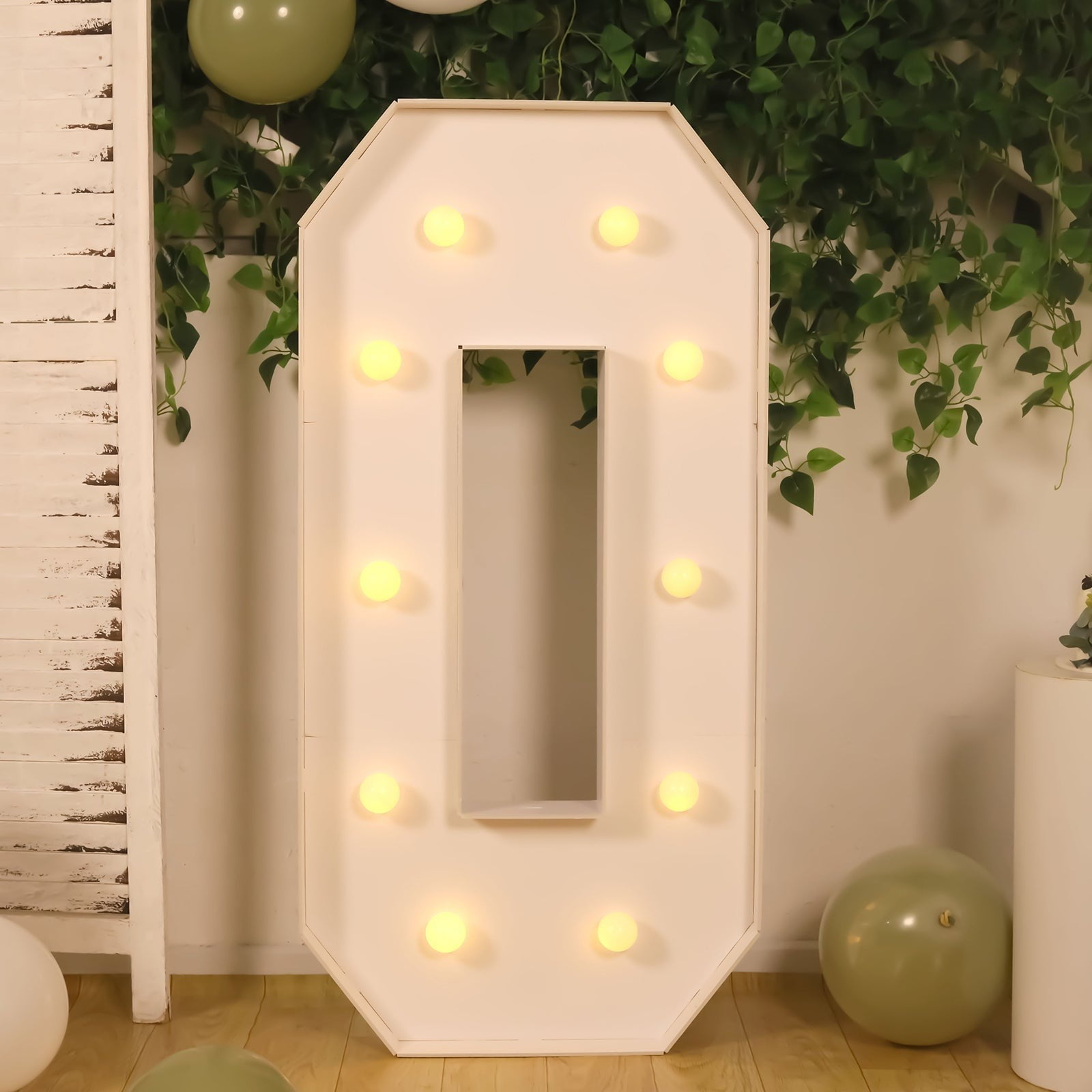 BalsaCircle 4 feet White Marquee Letter O Warm White LED Lighted Sign ...