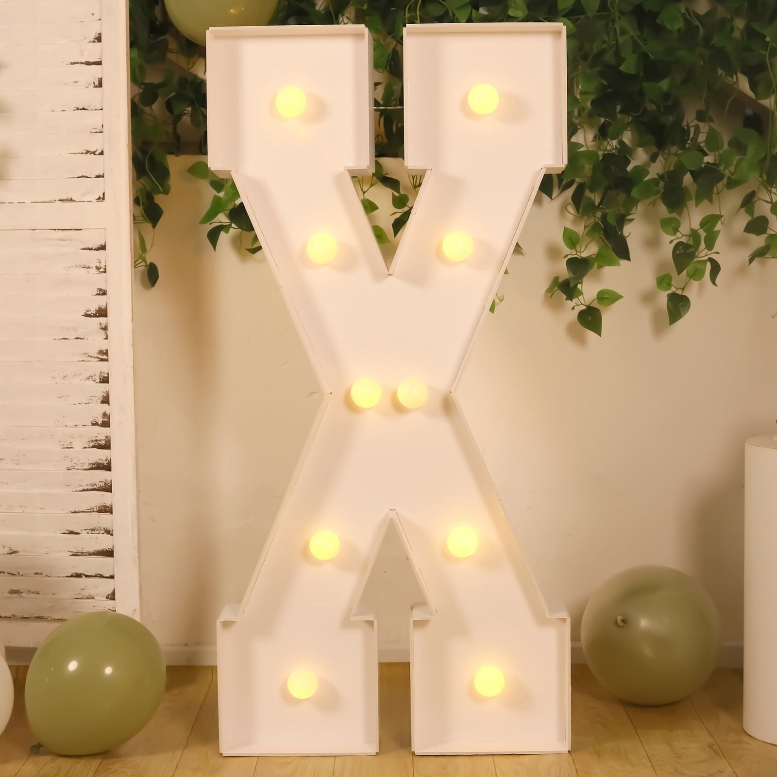 BalsaCircle 4 feet White Marquee Letter X Warm White LED Lighted Sign ...