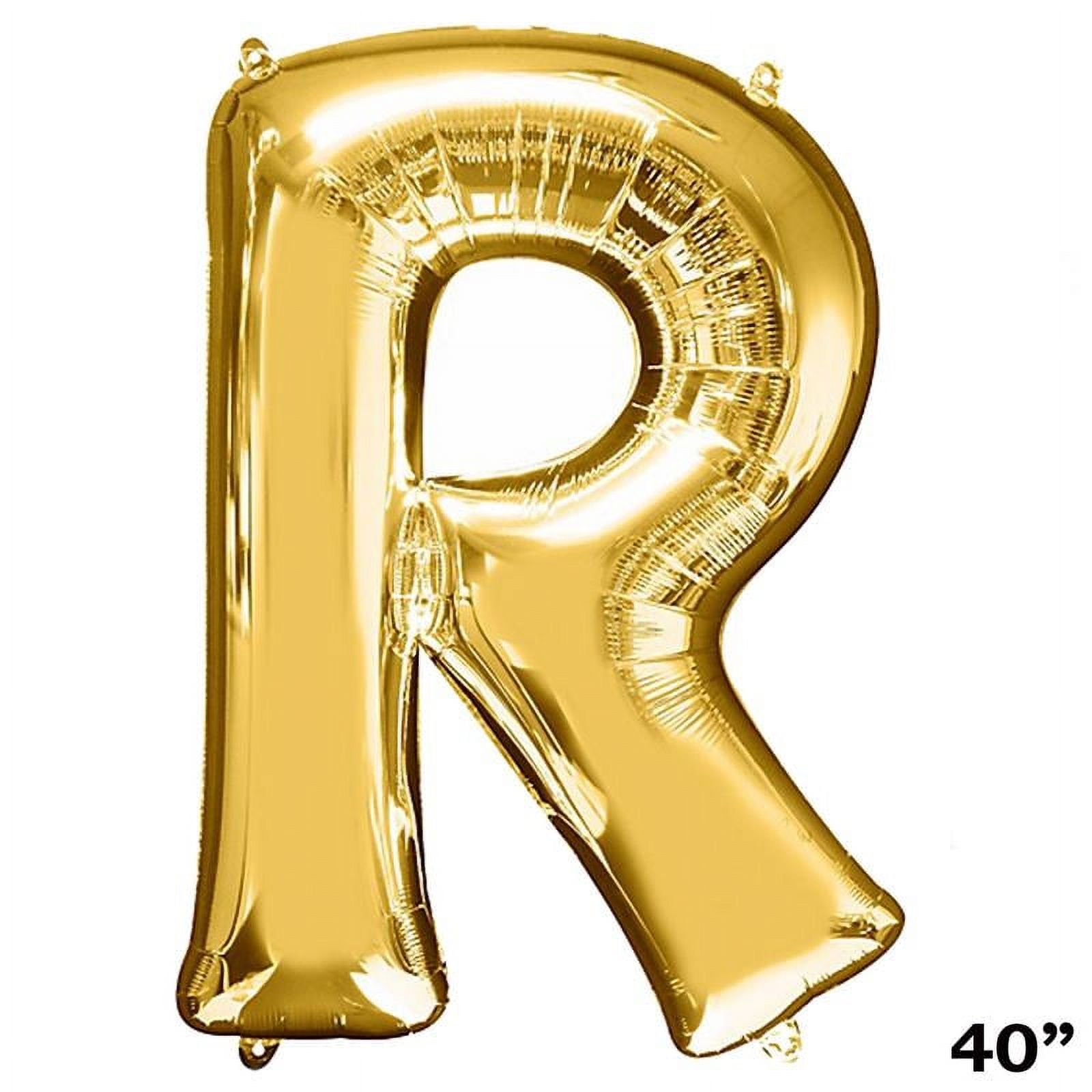 BalsaCircle 40" Mylar Foil Plain Balloon Gold Letter R - Walmart.com