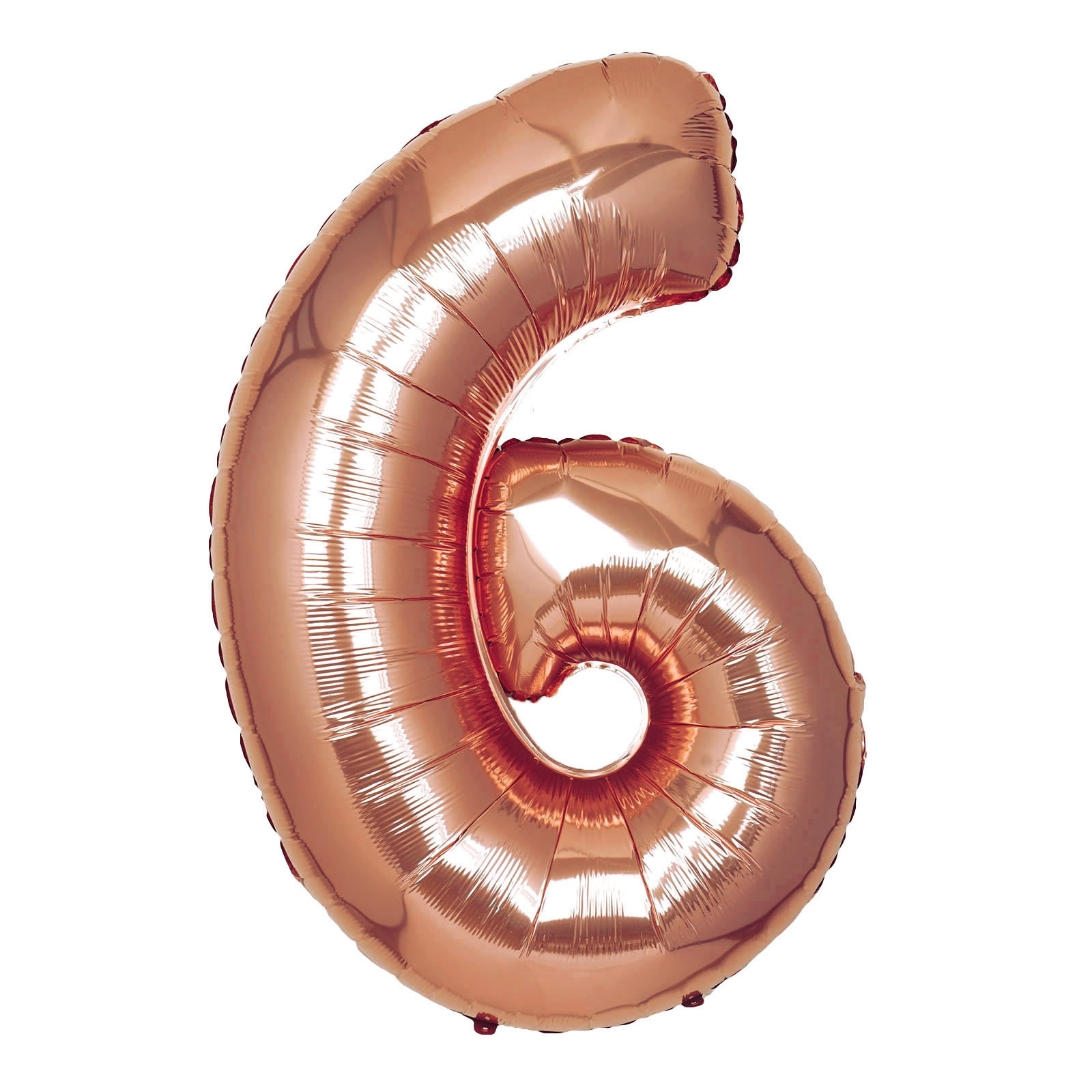 BalsaCircle 40" Rose Gold Number 6 Mylar Foil Plain Balloon Wedding ...