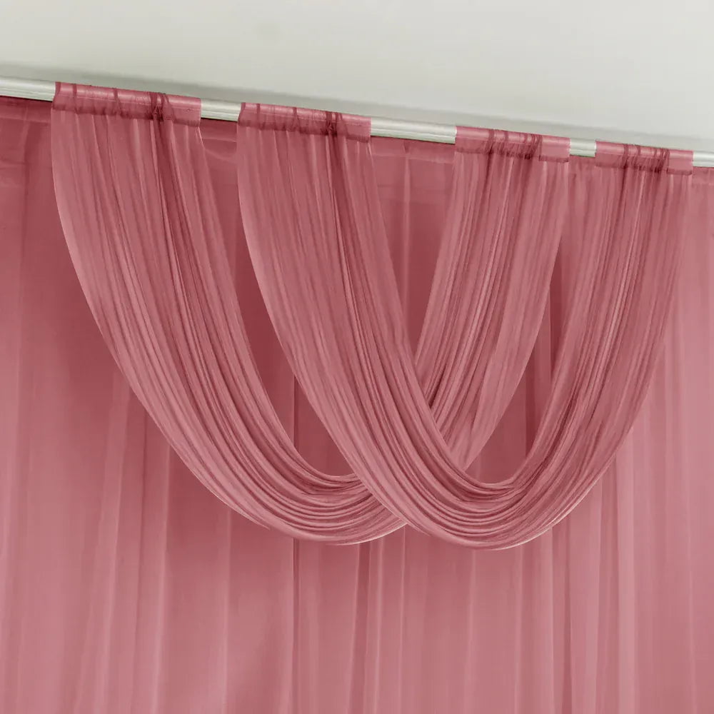 BalsaCircle 4x5 feet Mauve Sheer Curtain Backdrop Wedding Drapery Panel ...