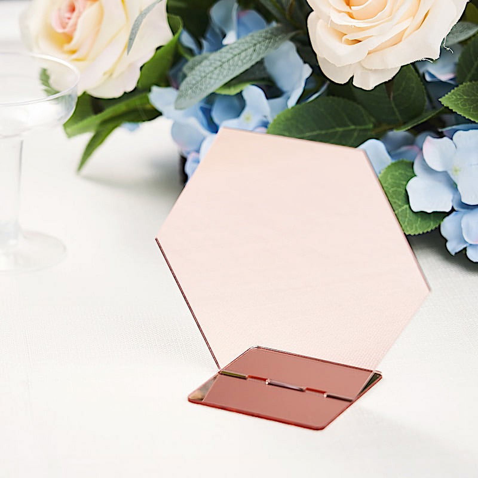 BalsaCircle 5 Pieces 5" Hexagon Table Numbers Sign Holders Acrylic ...