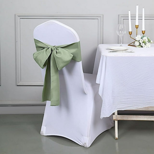 BalsaCircle 5 Polyester Chair Sashes Bows Ties Eucalyptus Green ...